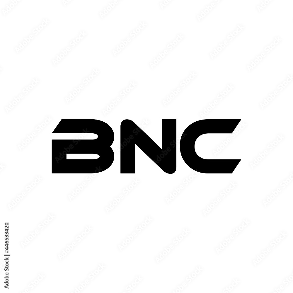 BNC letter logo design with white background in illustrator, vector ...