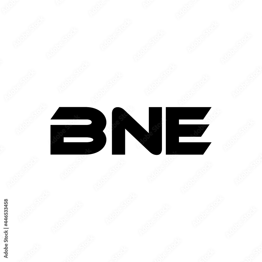 BNE letter logo design with white background in illustrator, vector ...