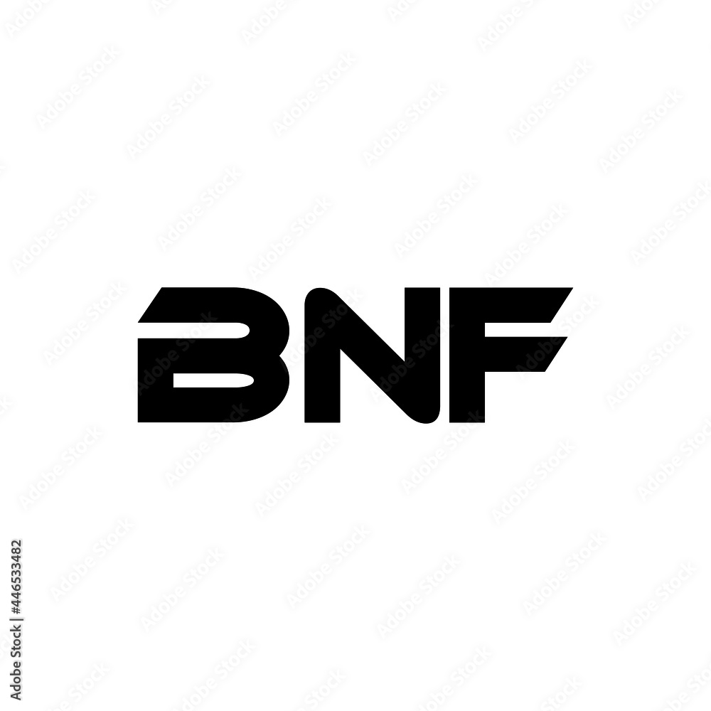 Vecteur Stock BNF letter logo design with white background in ...
