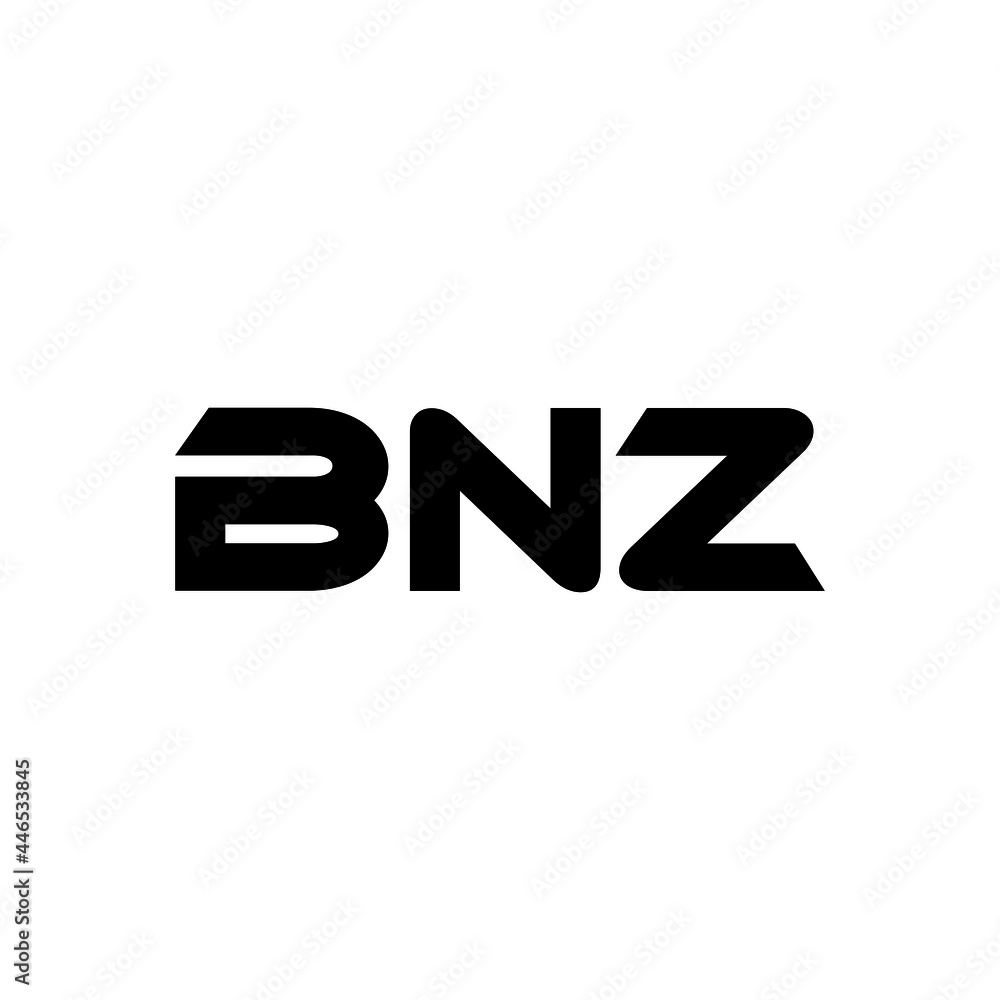 BNZ letter logo design with white background in illustrator, vector ...