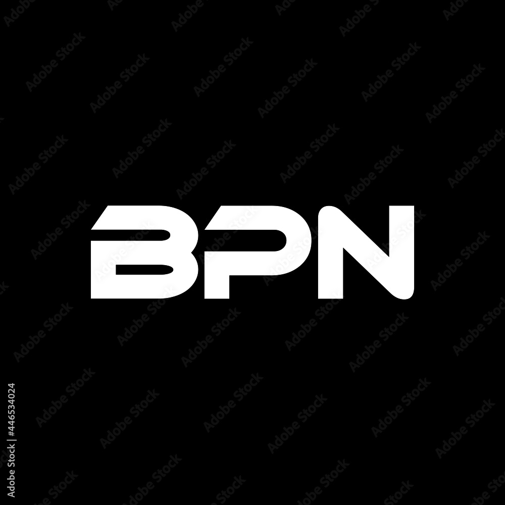 BPN letter logo design with black background in illustrator, vector ...
