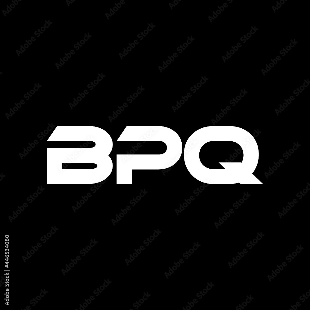 BPQ letter logo design with black background in illustrator, vector ...