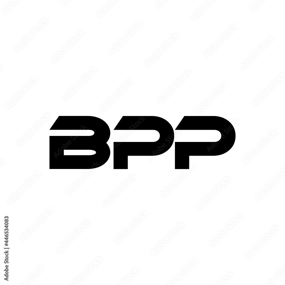 Vecteur Stock BPP letter logo design with white background in ...