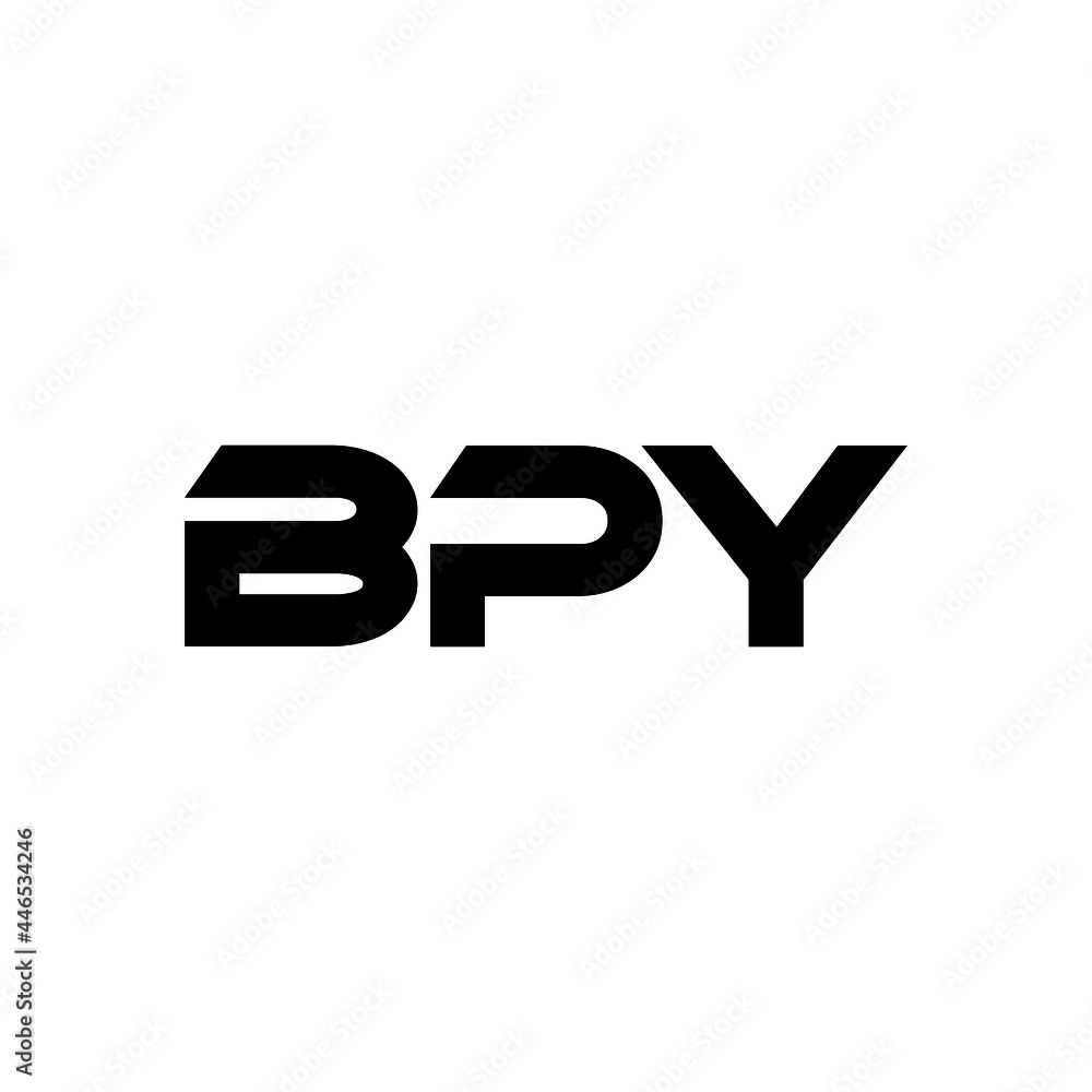 BPY letter logo design with white background in illustrator, vector ...
