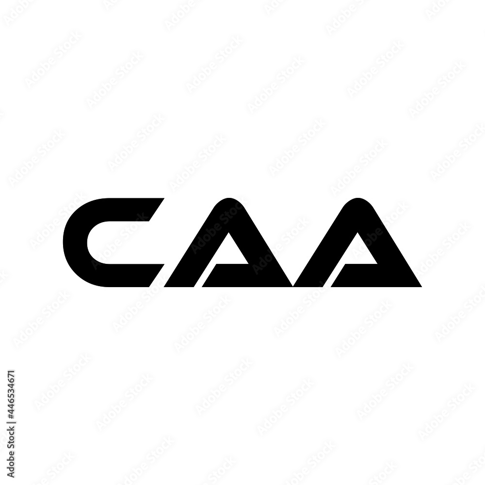 CAA letter logo design with white background in illustrator, vector ...