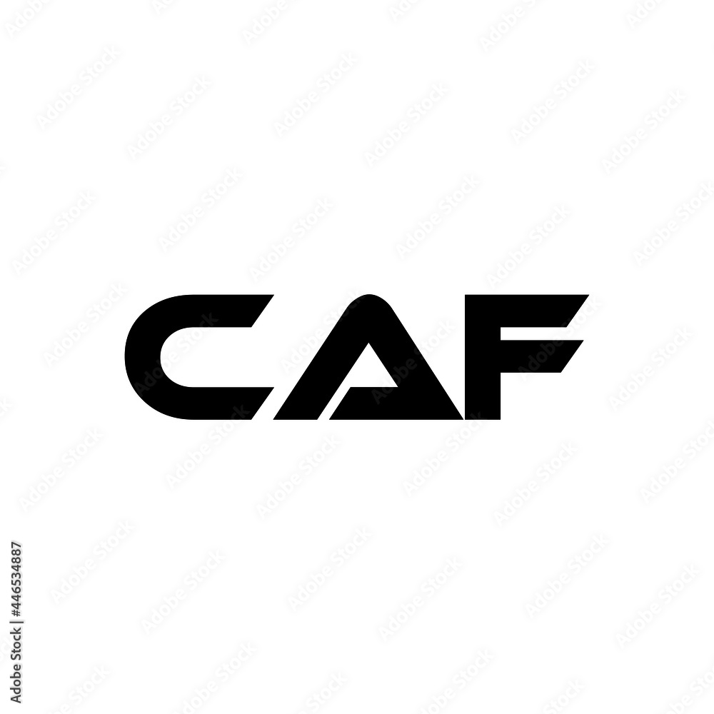 Vecteur Stock CAF letter logo design with white background in ...