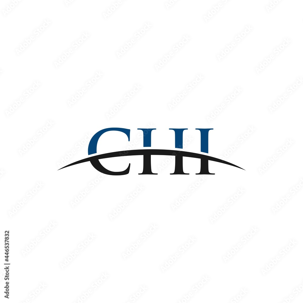 CHI initial overlapping movement swoosh horizon, logo design ...