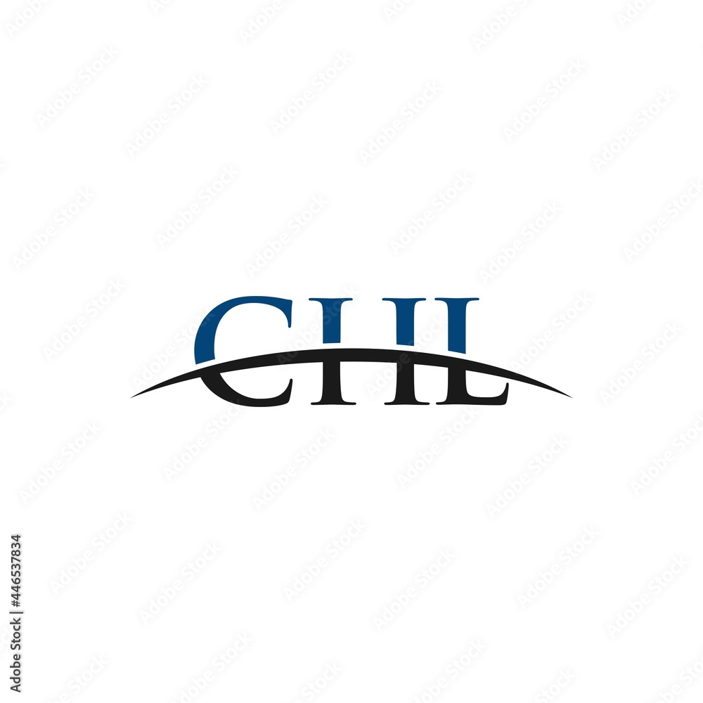 CHL initial overlapping movement swoosh horizon, logo design ...