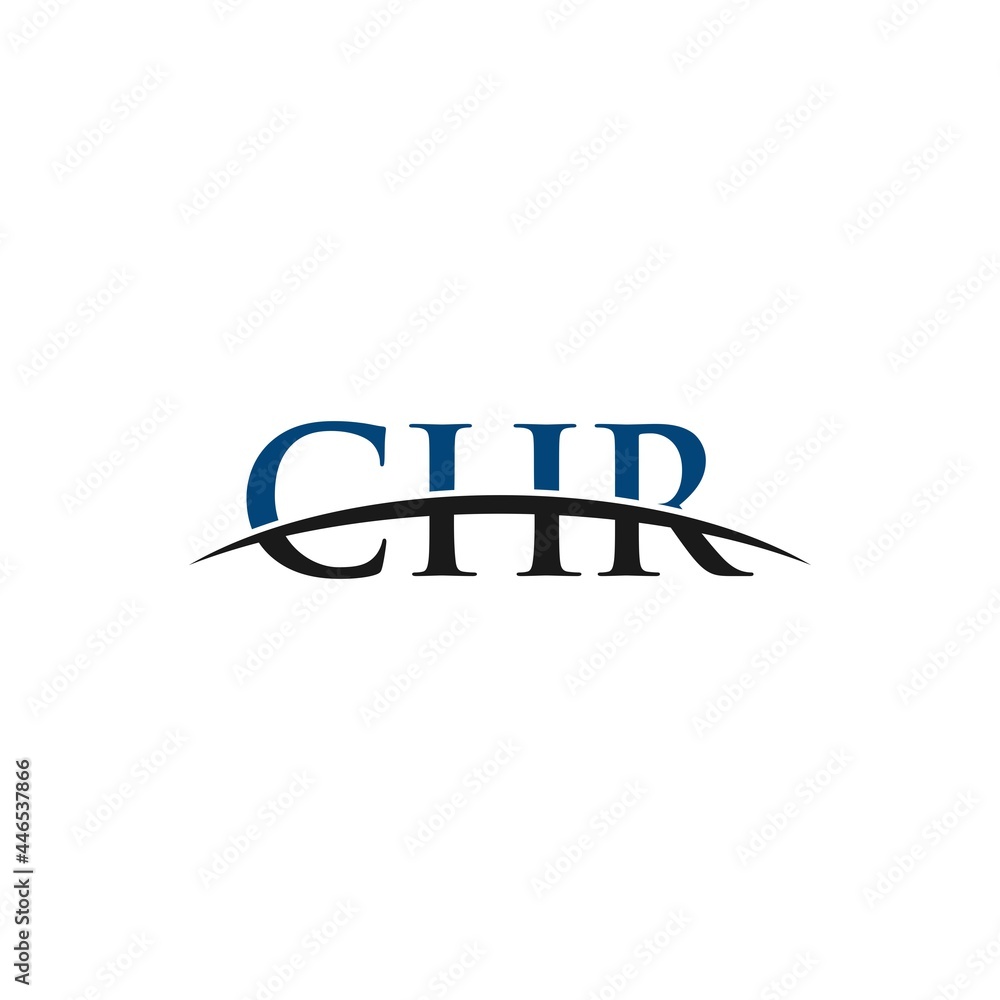 CHR initial overlapping movement swoosh horizon, logo design ...