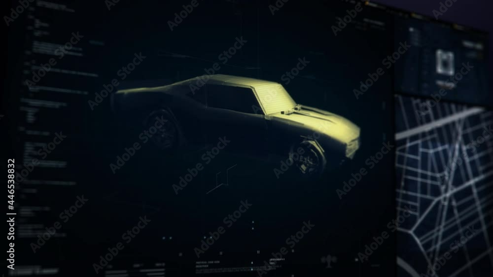 Surveillance Over Target In City In Modern Computer Ai Software. X-Ray ...