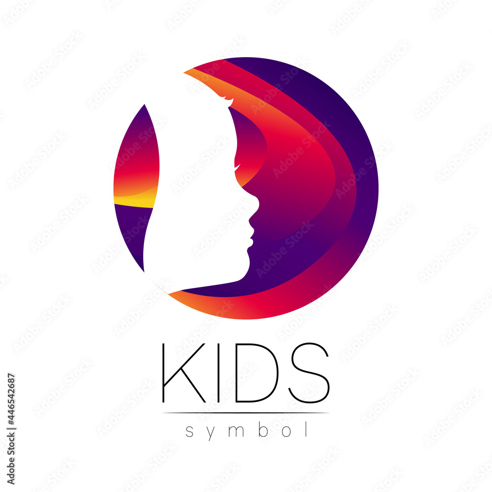 Kids Logo Design Vector Brand Identity Premade Logo Children School ...