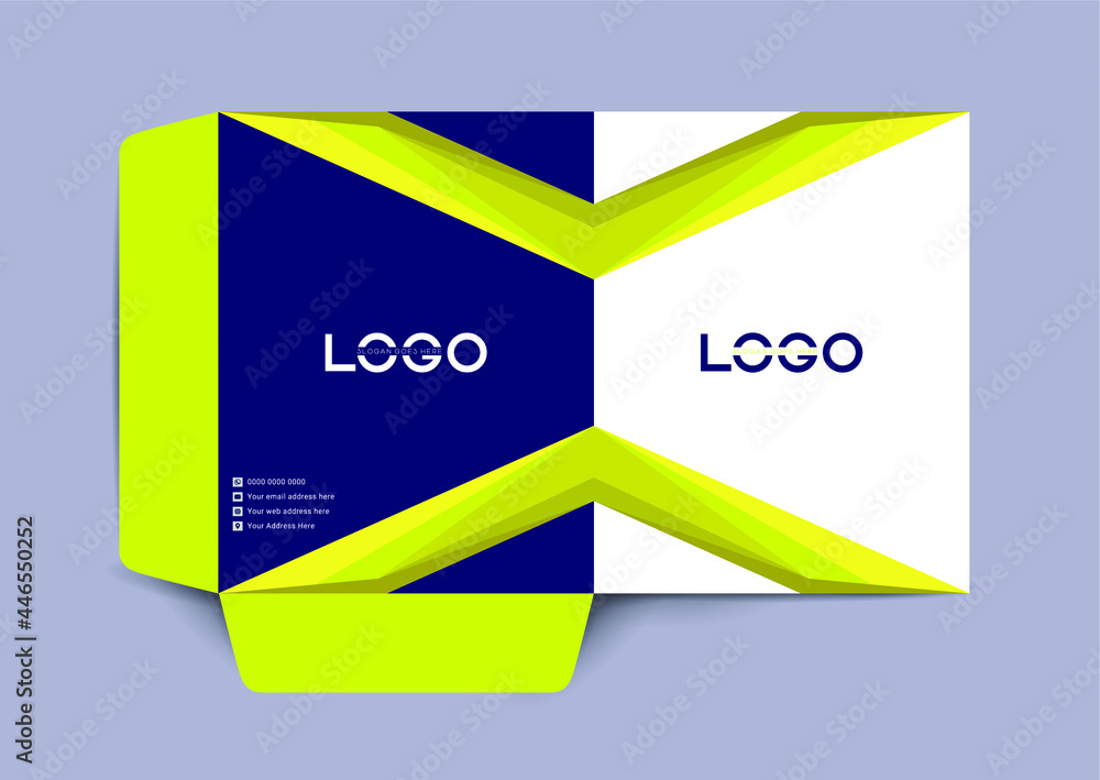 Business folder design cover template, layout for of text and photos ...