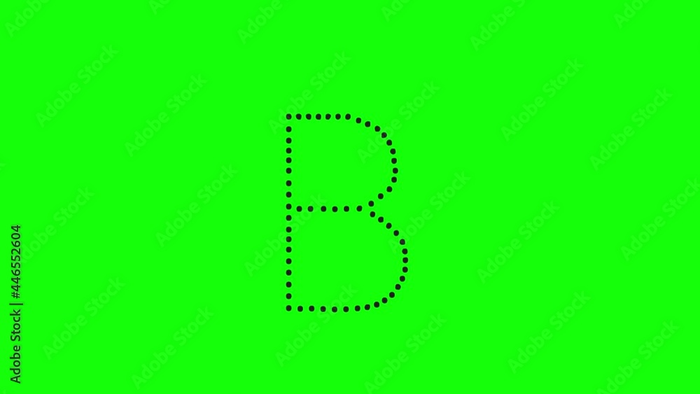 Tutorial for writing English alphabet. Trace the letter B with a pencil ...