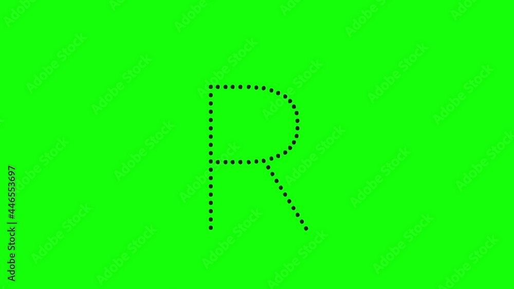 Video „Tutorial for writing English alphabet. Trace the letter r with a ...