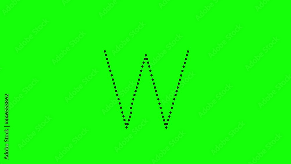 Tutorial for writing English alphabet. Trace the letter w with a pencil ...