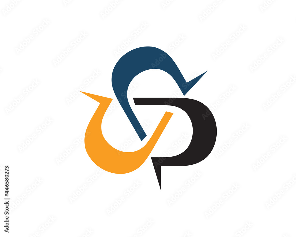 p pdb letter group logo design Stock Vector | Adobe Stock