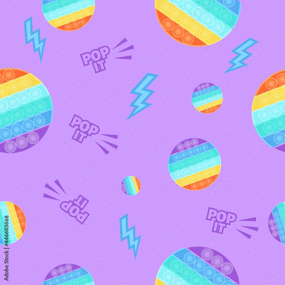 Pop it fidget toy seamless vector pattern. Stock Vector | Adobe Stock