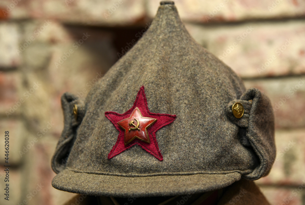 Cap of a Soviet soldier of the second world war Stock Photo | Adobe Stock