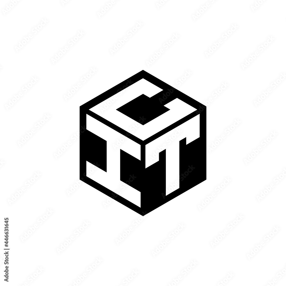 ITC letter logo design with white background in illustrator, vector ...
