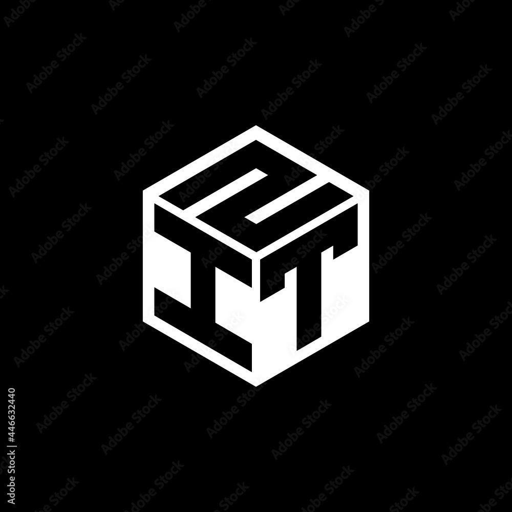 ITZ letter logo design with black background in illustrator, vector ...
