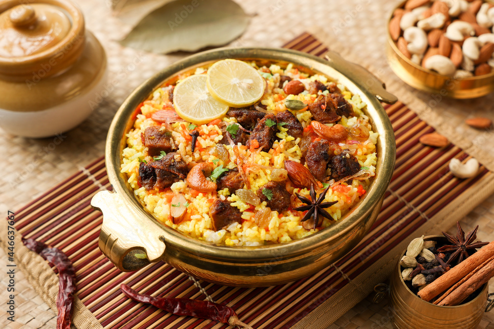 Beef Biryani Mutton biryani , Gosht or lamb biriyani Hyderabadi Dum ...