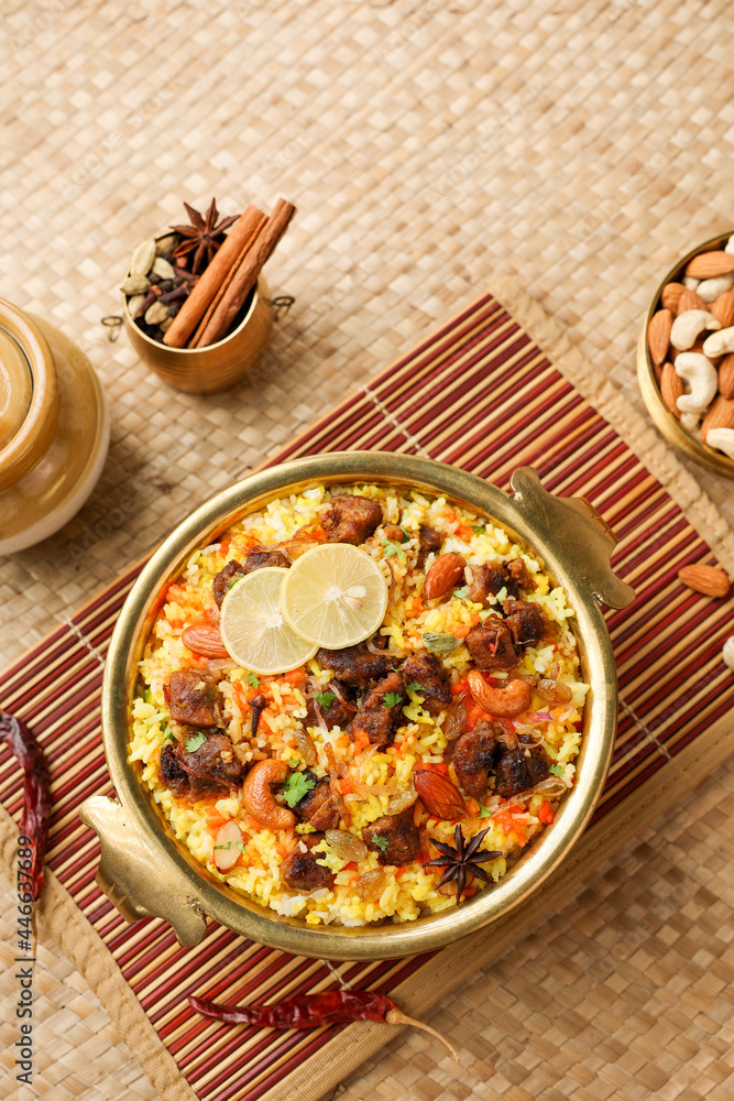 Beef Biryani Mutton biryani , Gosht or lamb biriyani Hyderabadi Dum ...