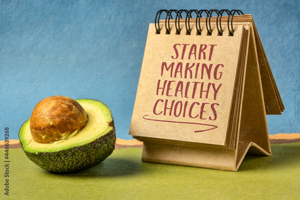 start making healthy choices motivational reminder - handwriting in a ...