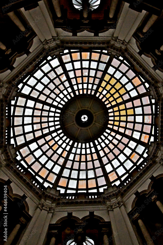 View up at the Tate Britain Rotunda Glass Dome, designed by Sidney R. J ...