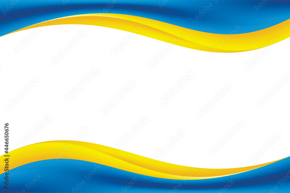 Abstract Smooth Blue and Yellow Wavy Background Design Template Vector ...