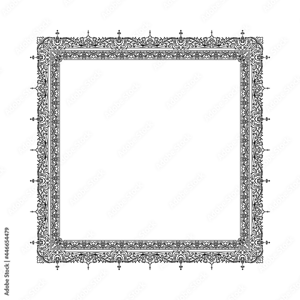 Frame persian arabic turkish islamic hindi indian tibetan traditional ...