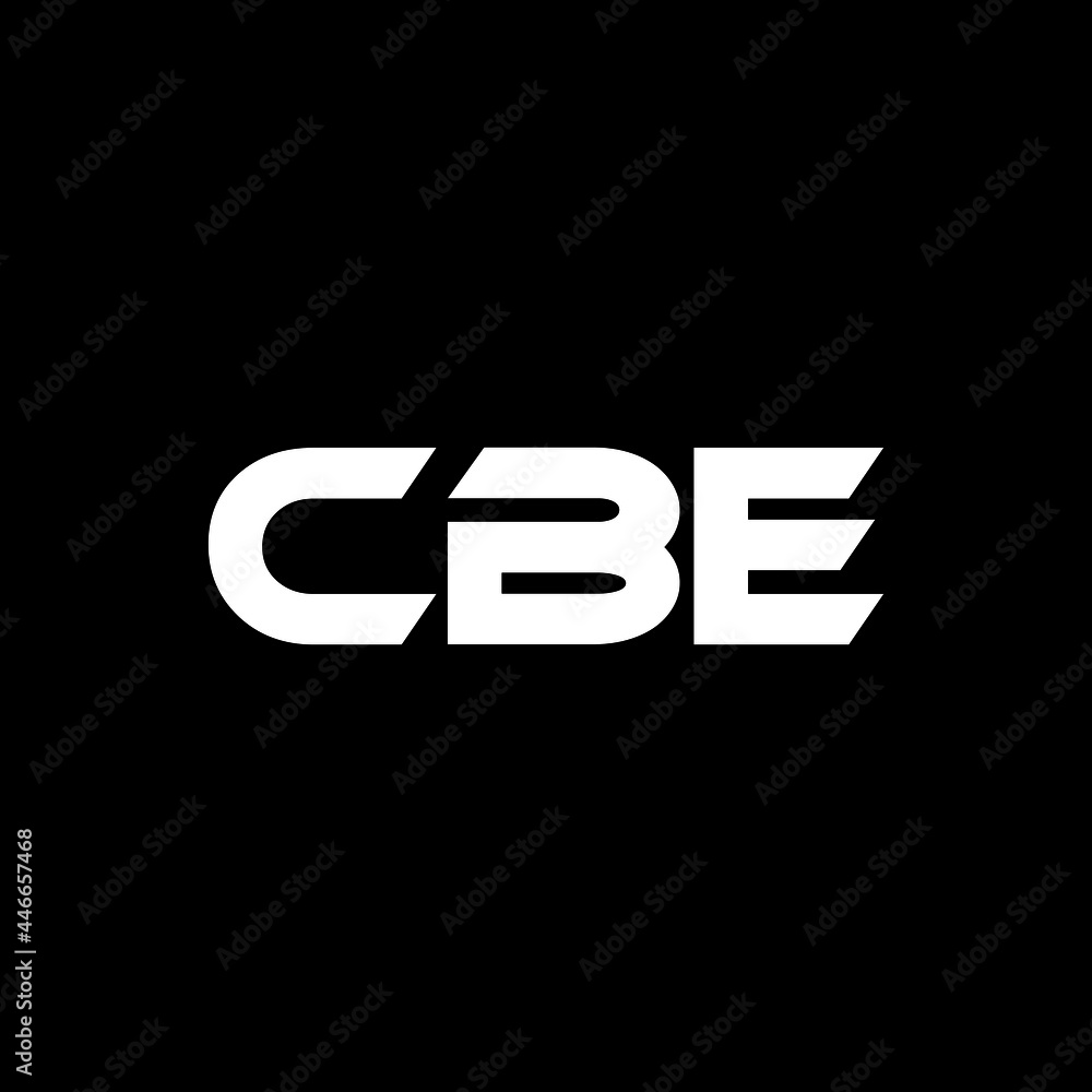 CBE letter logo design with black background in illustrator, vector ...