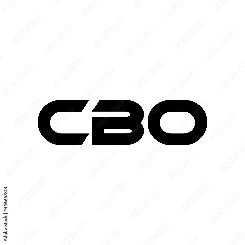 CBO letter logo design with white background in illustrator, vector ...