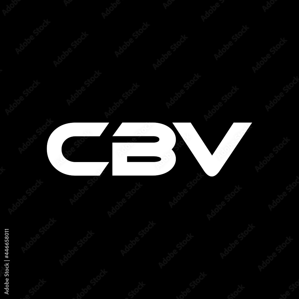 CBV letter logo design with black background in illustrator, vector ...