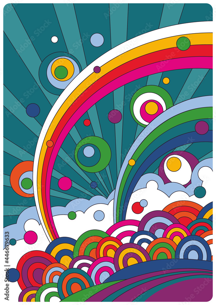 Psychedelic Sky Vector