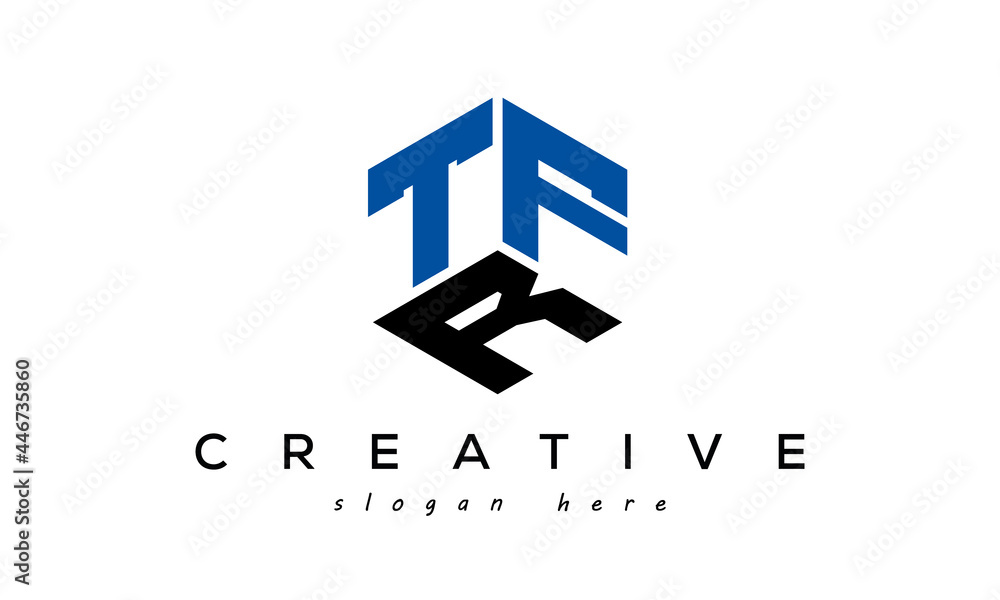 TFR triangle letter with circle logo Stock Vector | Adobe Stock