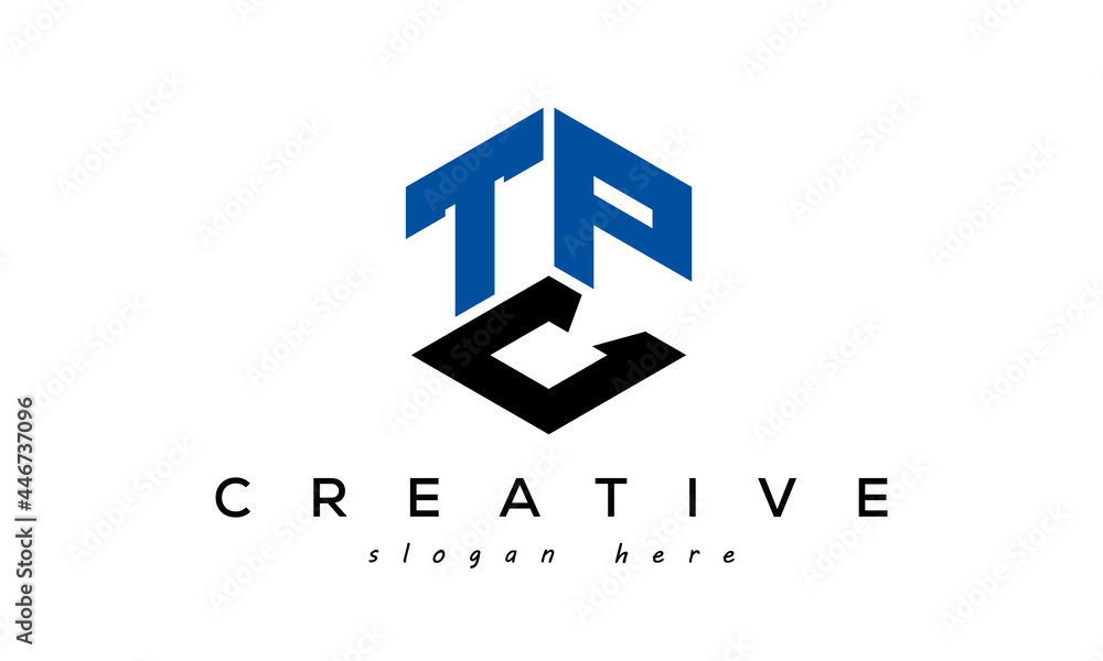 TPC triangle letter with circle logo Stock Vector | Adobe Stock