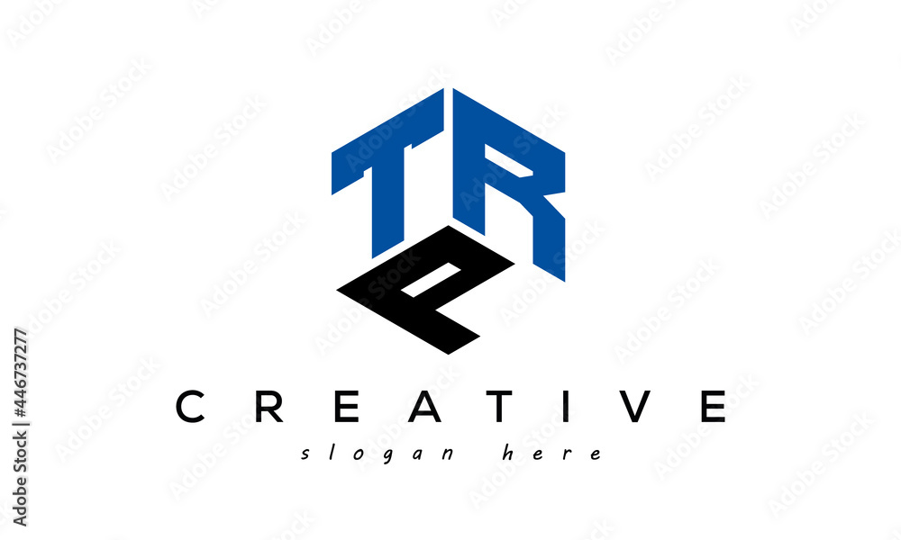 TRP triangle letter with circle logo Stock Vector | Adobe Stock