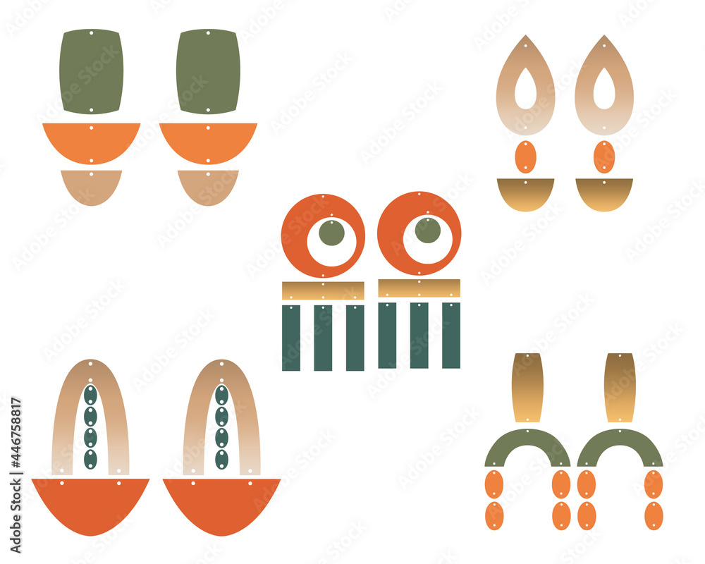 Earrings SVG. African Earrings SVG. Dangle Earrings SVG. Leather ...