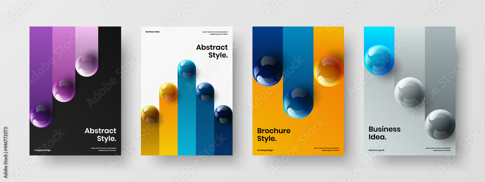 Abstract front page design vector template collection. Original ...