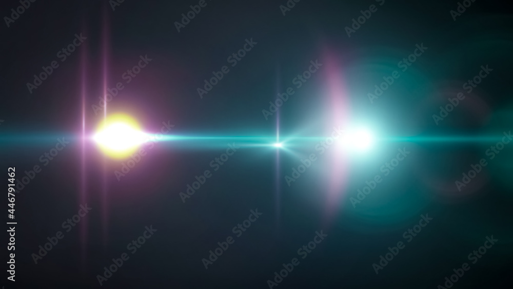 Optical Solar Light Lens Flare Effect Isolated On Black Background ...