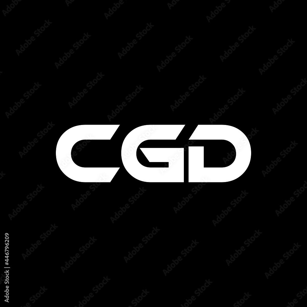 CGD letter logo design with black background in illustrator, vector ...