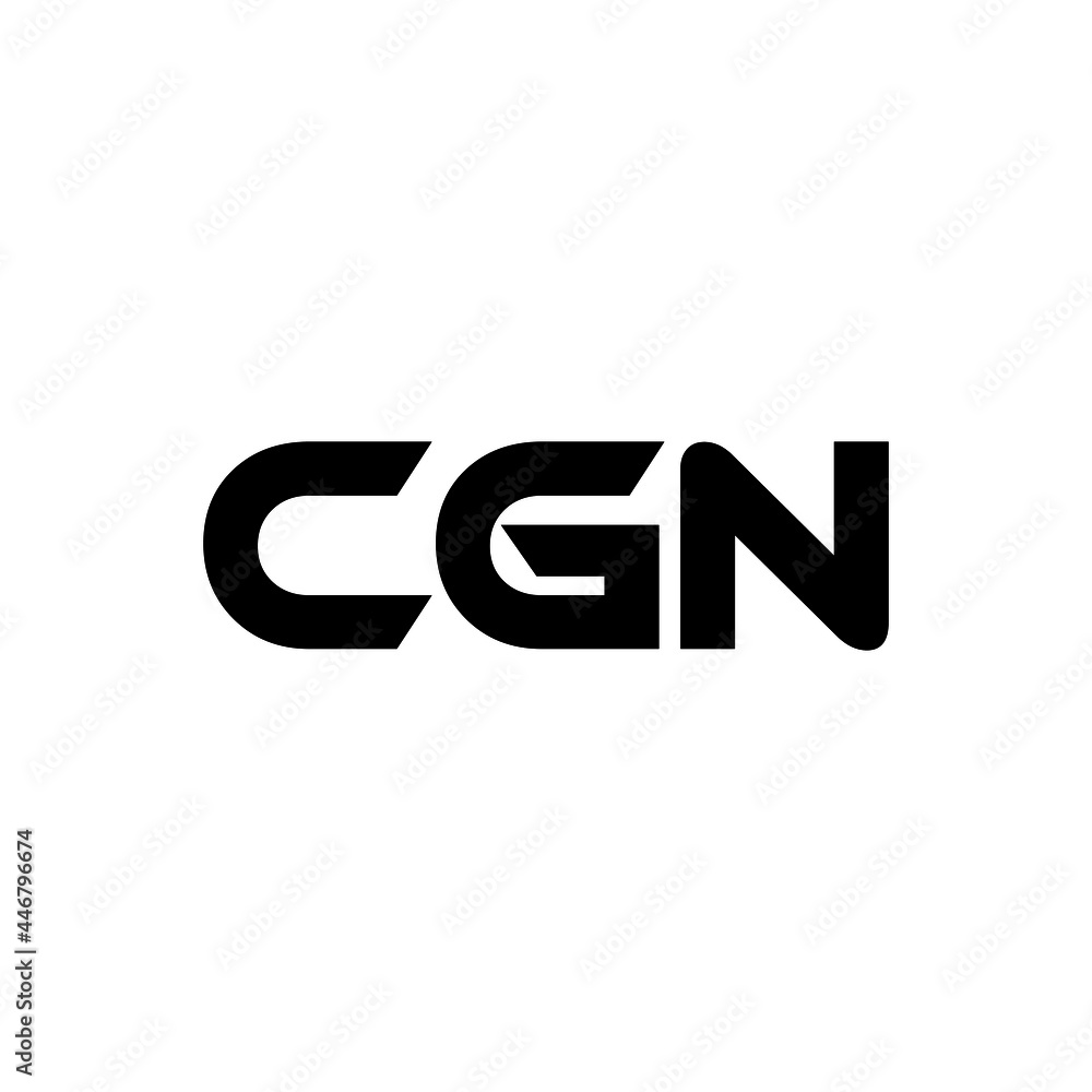 CGN letter logo design with white background in illustrator, vector ...