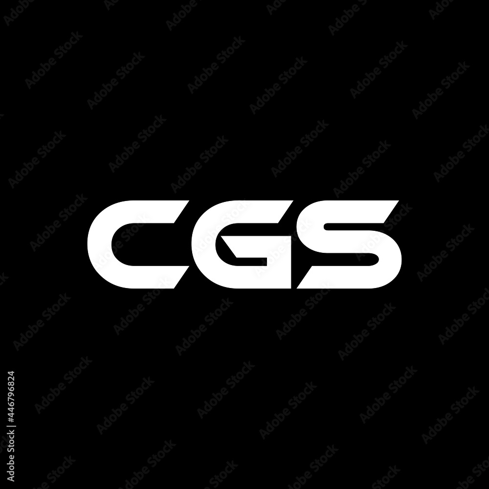 CGS letter logo design with black background in illustrator, vector ...
