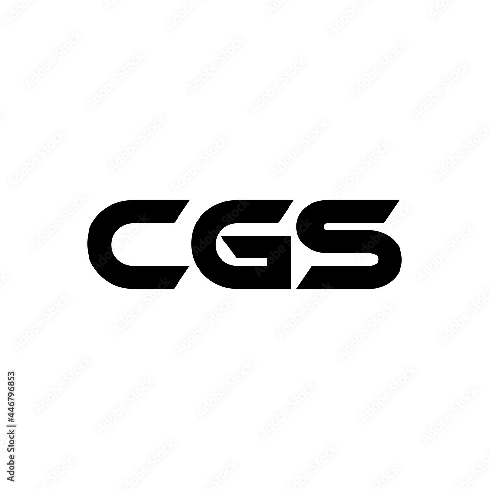 CGS letter logo design with white background in illustrator, vector ...