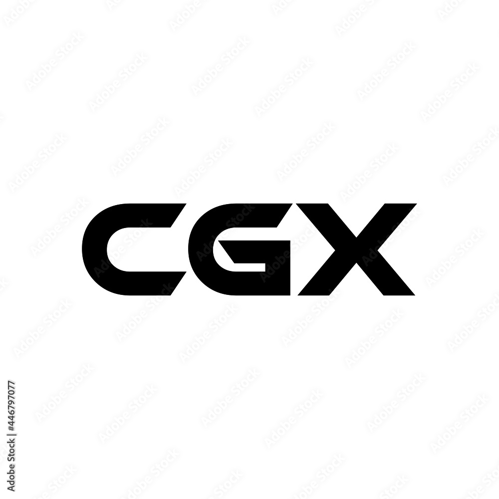 CGX letter logo design with white background in illustrator, vector ...