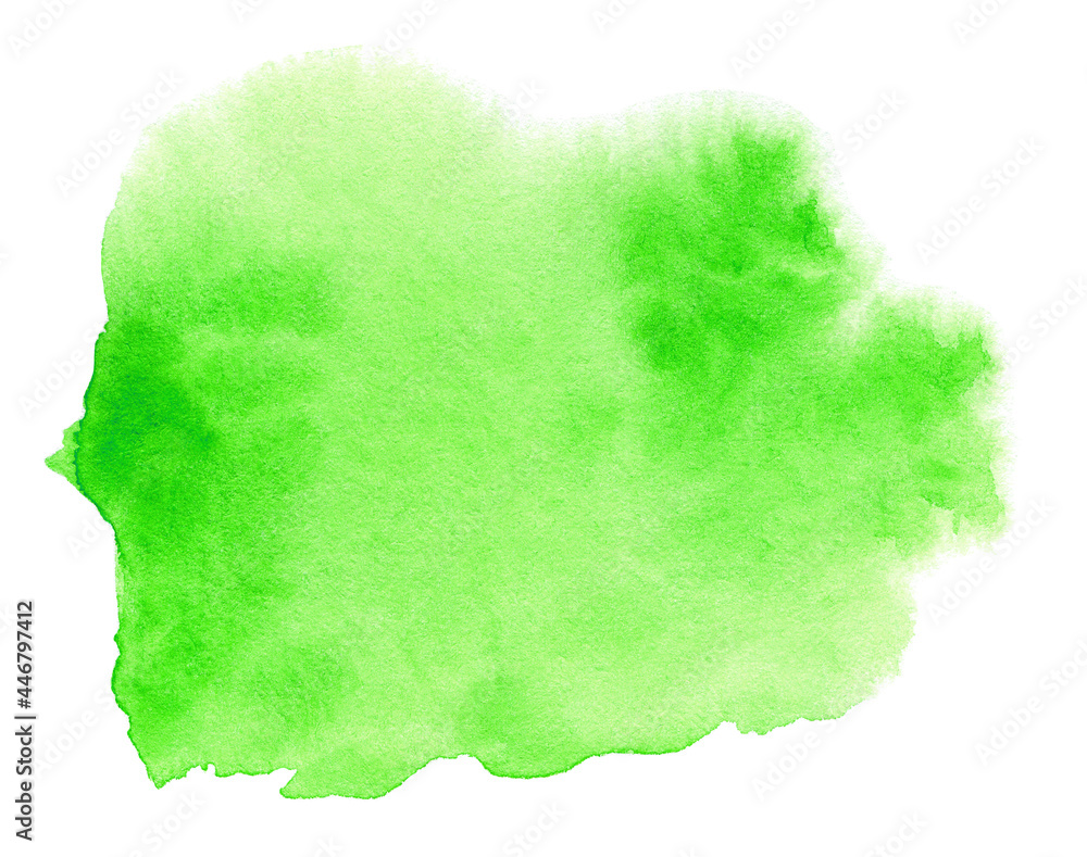 Green abstract hand drawn watercolor background for text or logo ...