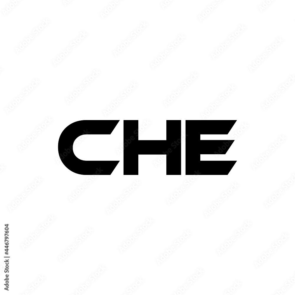 Vecteur Stock CHE letter logo design with white background in ...
