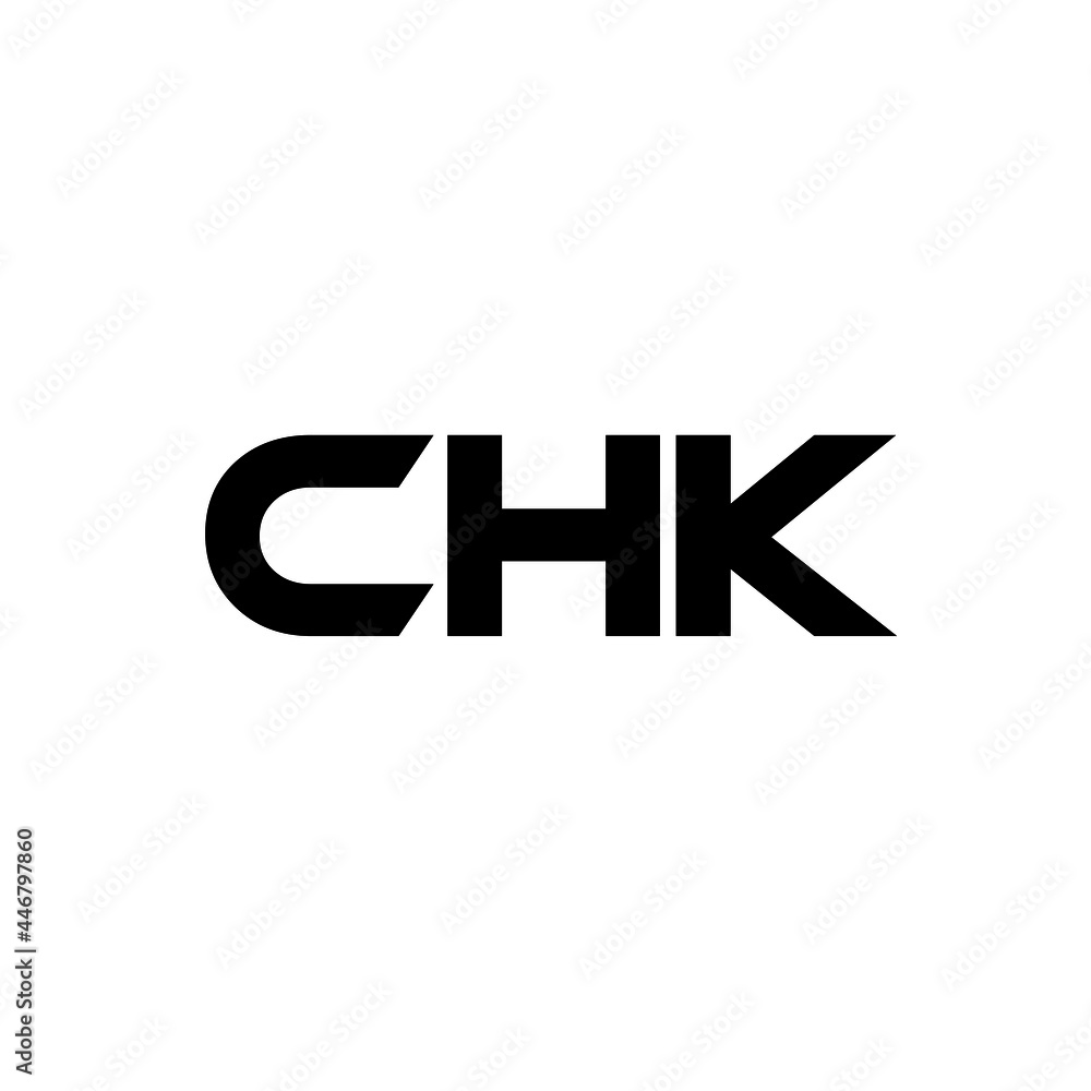 CHK letter logo design with white background in illustrator, vector ...