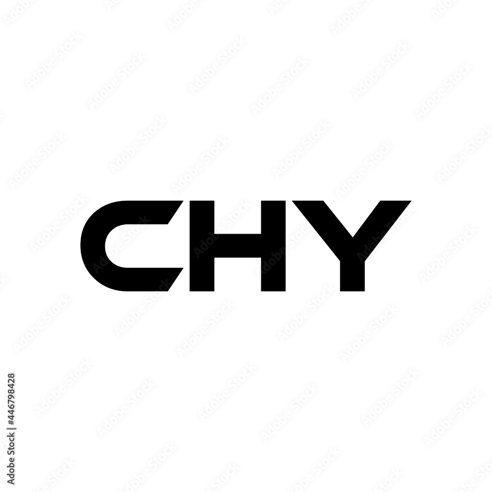 CHY letter logo design with white background in illustrator, vector ...
