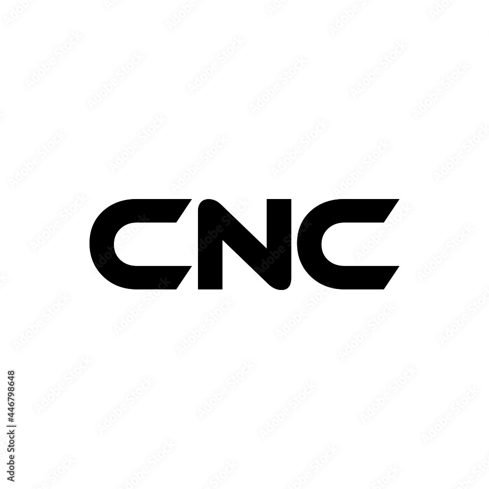 CNC letter logo design with white background in illustrator, vector ...